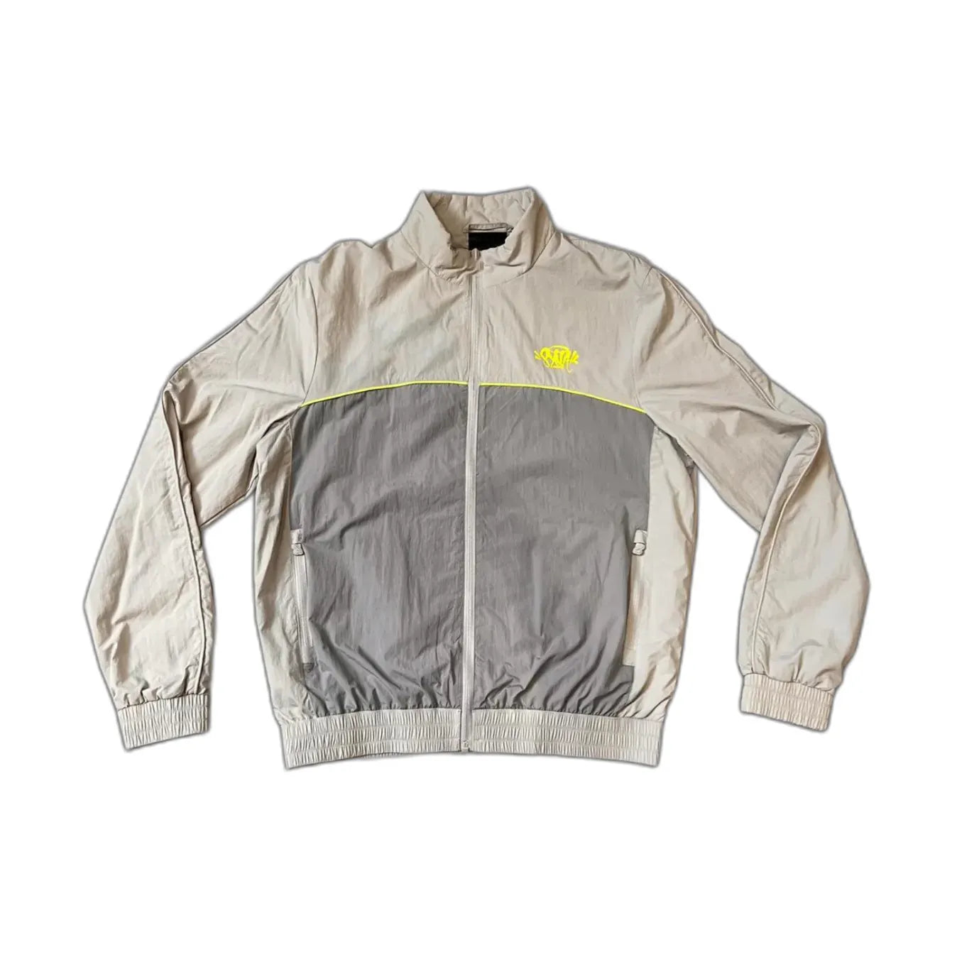 Syna World “Syna Logo Shell Tracksuit - Cream/Grey/Yellow | IceKickz