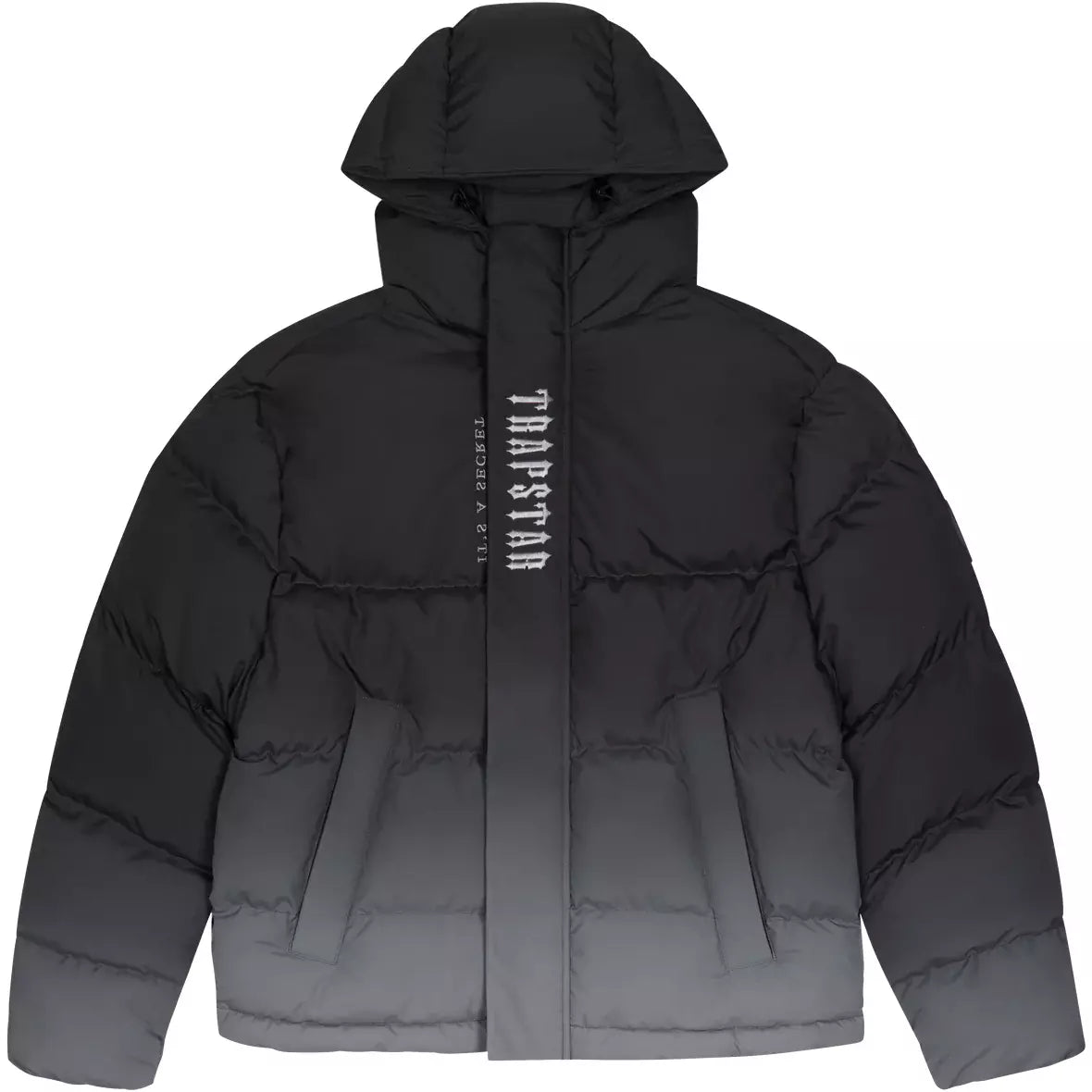 Trapstar Decoded Hooded Puffer Jacket 2.0 - Black Gradient | IceKickz